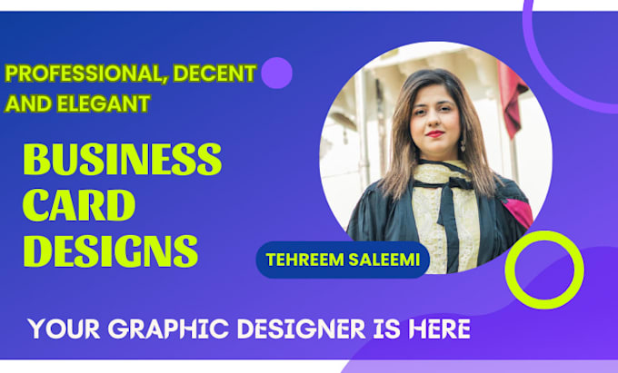 Design decent, professional and elegant business card design by Tehreem ...
