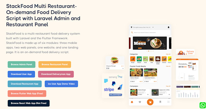 Develop food delivery apps and website with flutter and laravel by Shuvo1717 | Fiverr