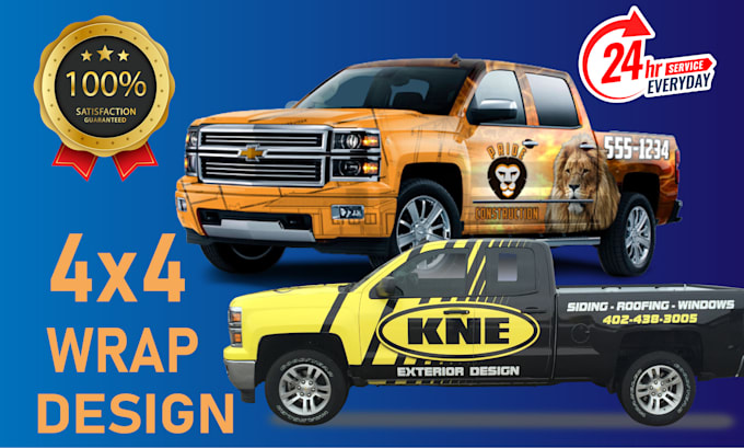 Design professional 4x4 jeep, racing car, van, and custom vehicle wraps ...