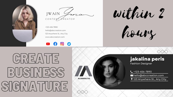 Design clickable html email signature by Malakanoxxx | Fiverr