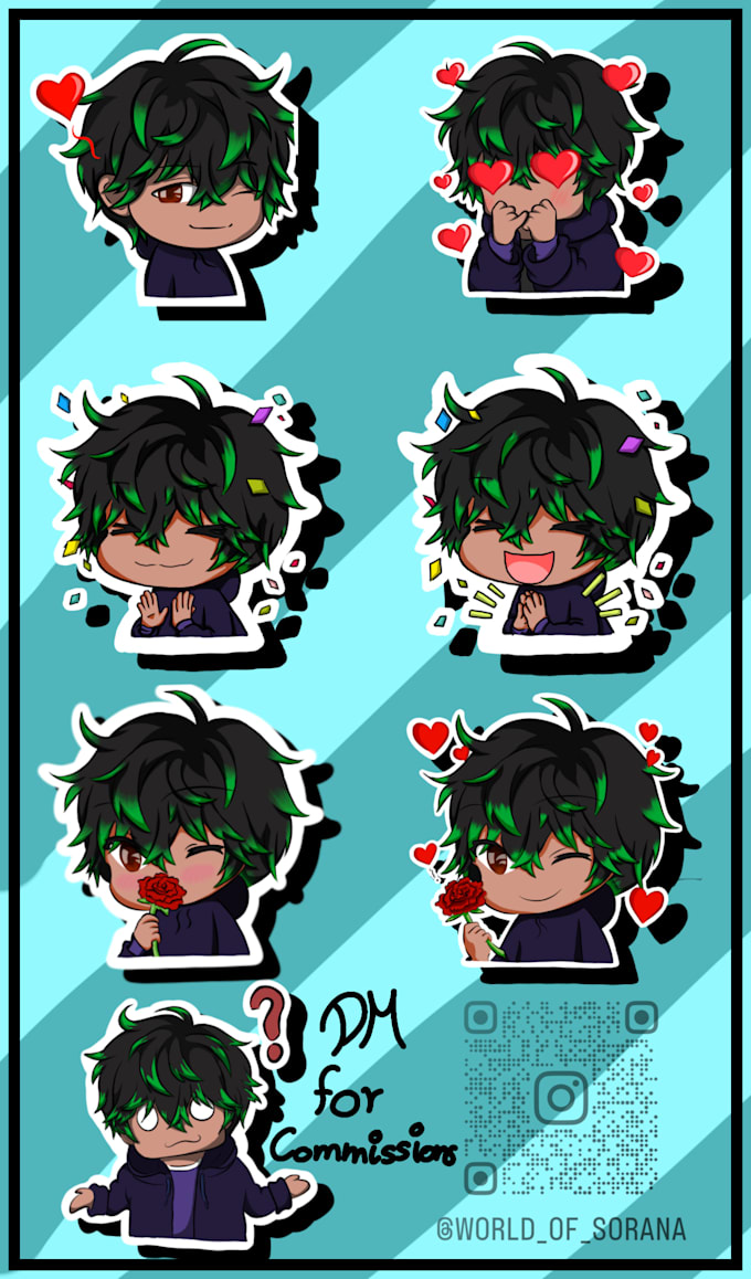 Draw your custom emote by Zohara_nacht | Fiverr