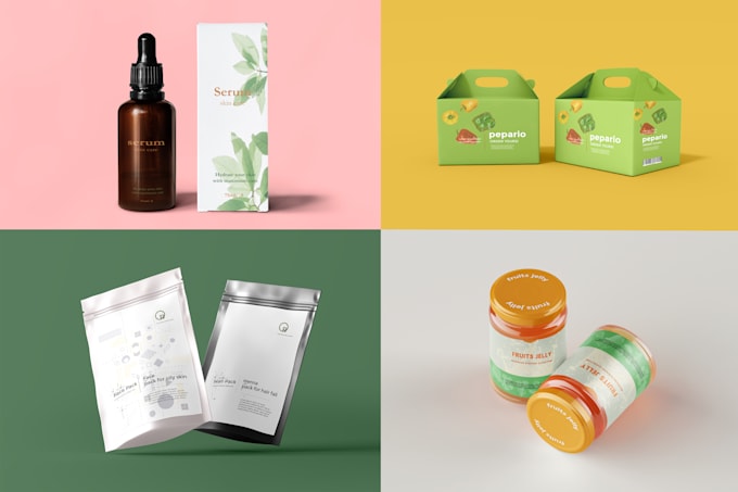 Design cosmetic, food product packaging label and mailer box with ...