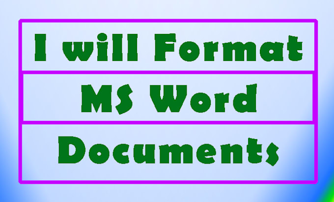 Do formatting of ms office documents by Zaidjan | Fiverr