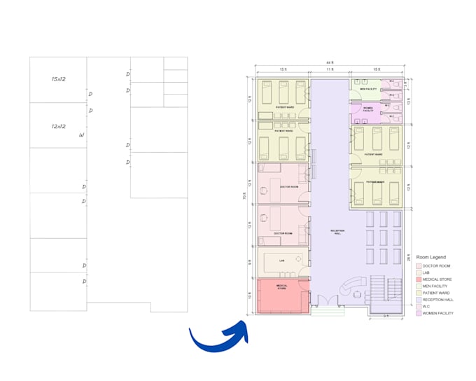 Redraw your residential and commercial plans by Ihtishamzahid | Fiverr