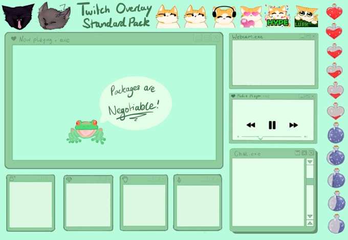 Create a custom streaming overlay to your liking by Blackforestgem | Fiverr