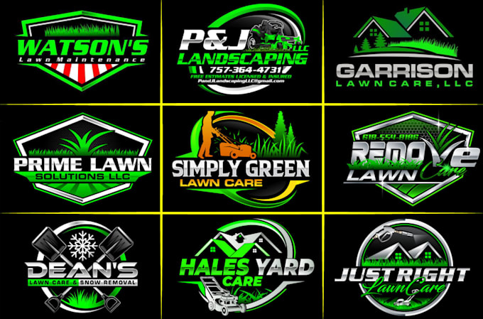 Design modern landscape and lawn care logo by Louisgutierrez8 | Fiverr