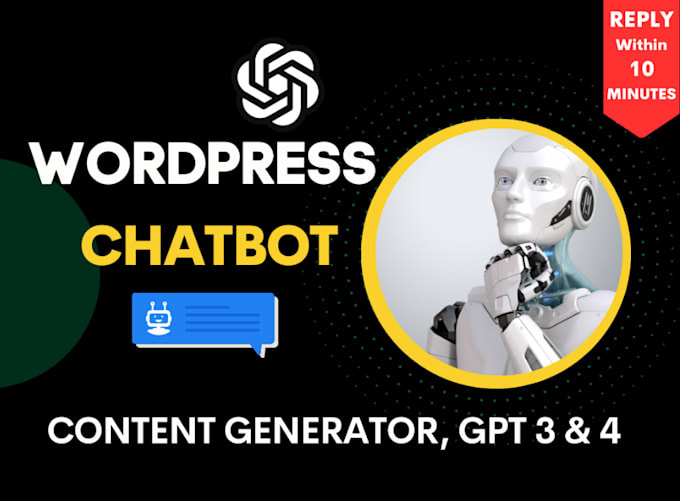 Do chatgpt ai bot for your wordpress website chatbot openai bot by ...