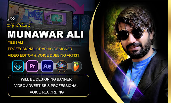 Professional graphics designing video editing by Munwarali676 | Fiverr