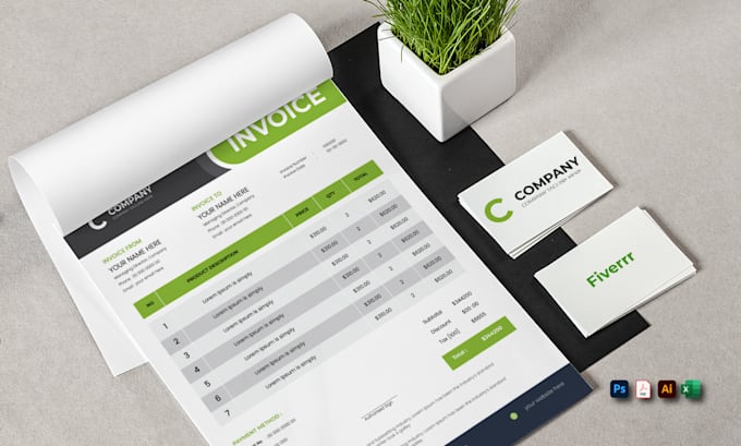 Make excel invoice, letterhead and resume design by Graphicsscene | Fiverr