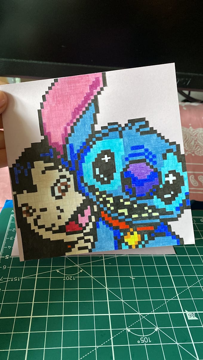 Do pixel art greeting cards for you by Clarissask | Fiverr