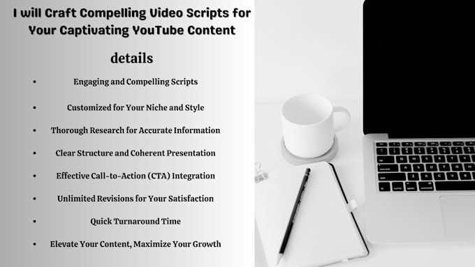 Craft compelling video scripts for your captivating youtube content by Quillverse | Fiverr