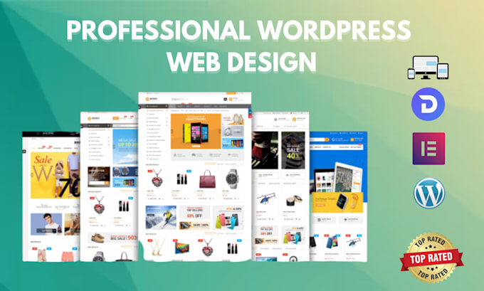 Create responsive wordpress website design or blog by Mashidesigner | Fiverr