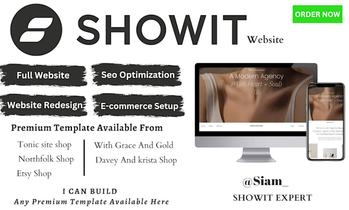 Design and customize your showit website or showit premium template by Siam__developer | Fiverr