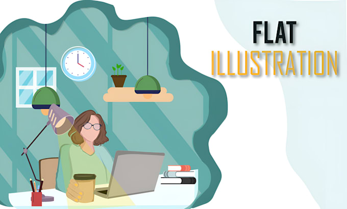 Create modern digital flat vector illustration for web and apps by ...