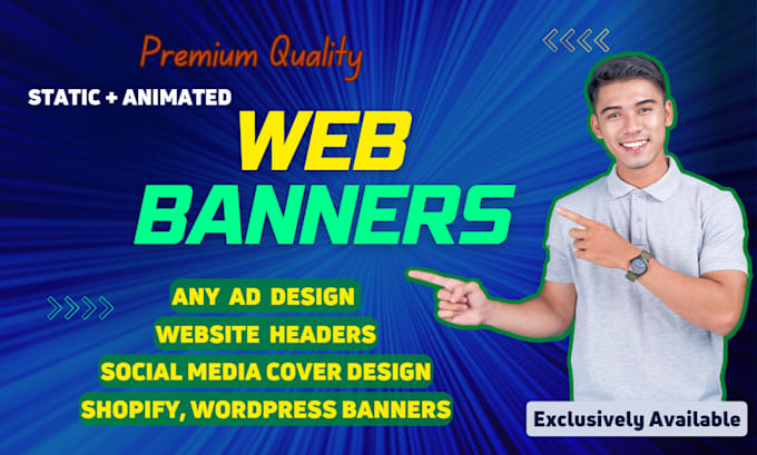 Design attractive web banners, ads, header, and cover photo by Usama_webdesign | Fiverr