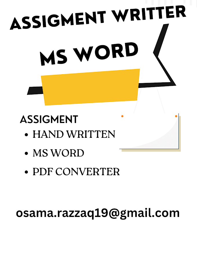Do assignments jobs ms word , handwritten , pdf , excel by Usama2026 ...