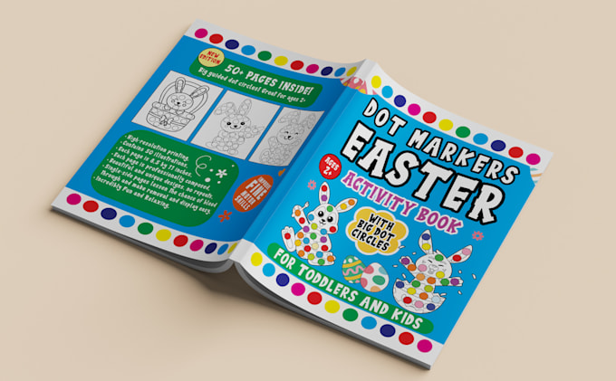 Create coloring and activity book cover interior design kids and adult ...