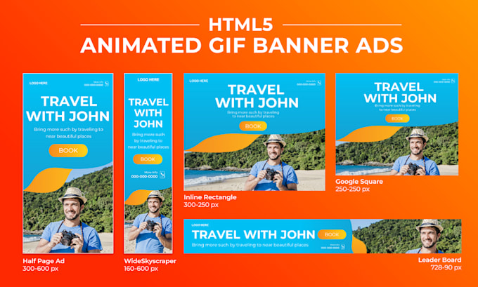 Design animated html5 banner ads, gif cover, web slider by Designby ...