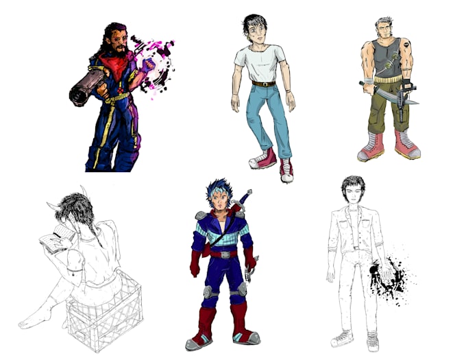 Make a stylized full color illustration by Sodanugs | Fiverr