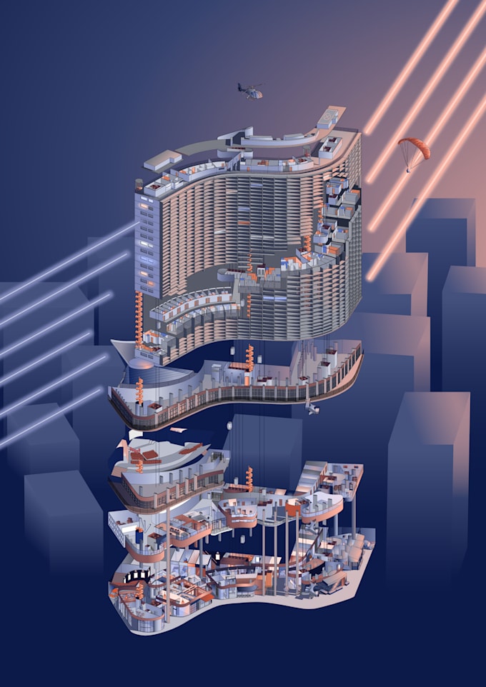 Do An Illustrated 3d Exploded View Of Your Project By Mnavickaite Fiverr