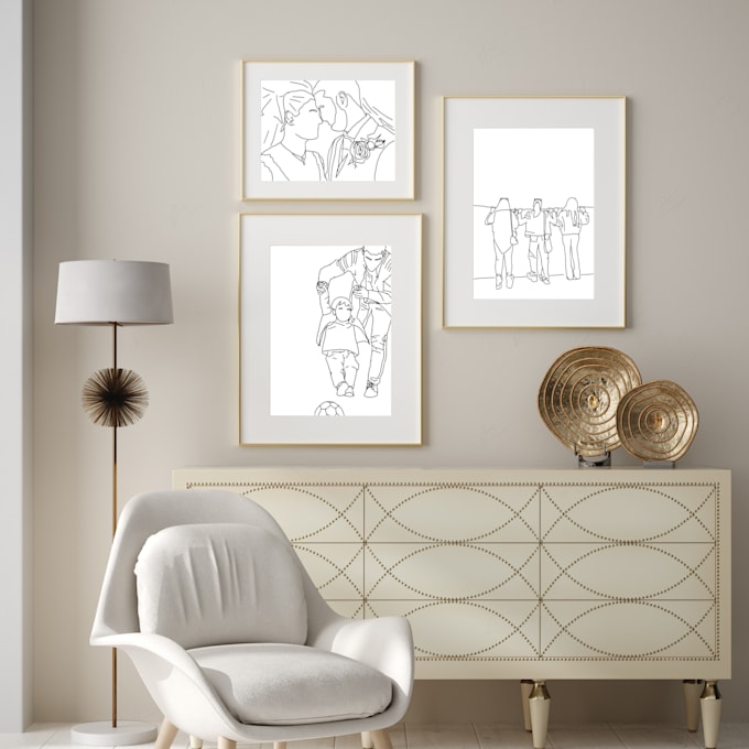 Create custom one line drawings,illustrations of your choice by ...