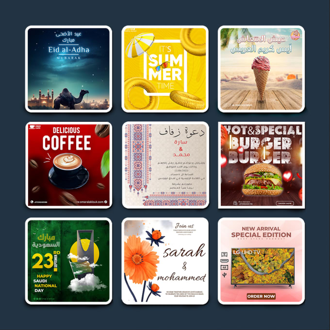 Design professional social media posts by Omaraalaklouk | Fiverr Design professional social media posts by Omaraalaklouk | Fiverr