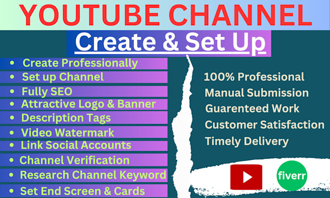 Create youtube channel with completed seo by Shaon93 | Fiverr