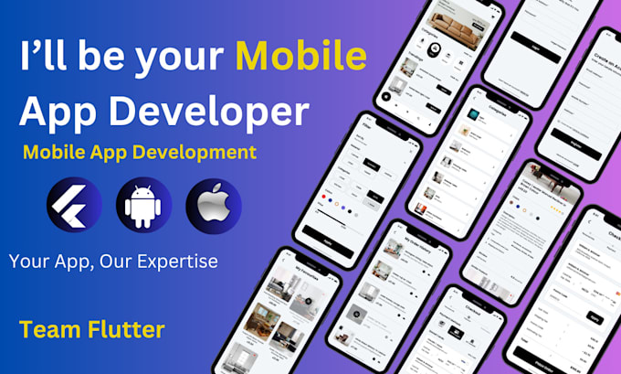 Be your flutter app developer or provide mobile app development services for you by ...
