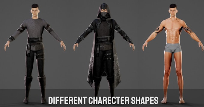 3d metahuman, 3d realistic character model, robot, cyberpunk for game, animation by Khenny ...