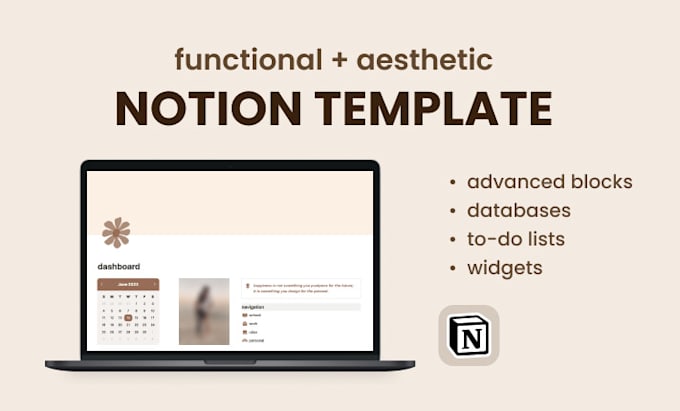 Create a customizable, aesthetic, functional notion template by Cadyjp | Fiverr