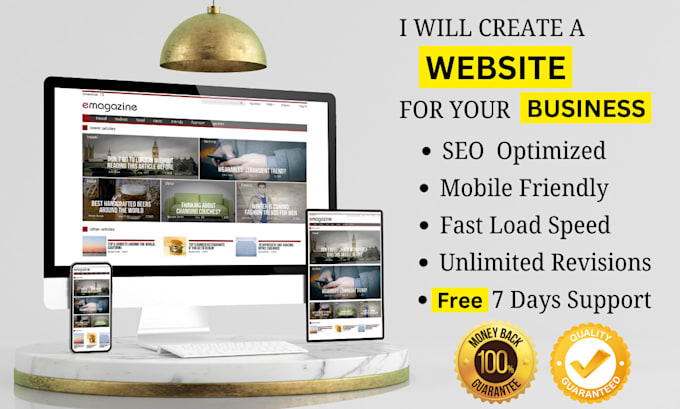 Design and redesign a stunning wordpress website, professional business ...