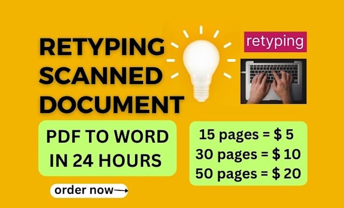 Retype document and pdf to word by Tariqheaven | Fiverr