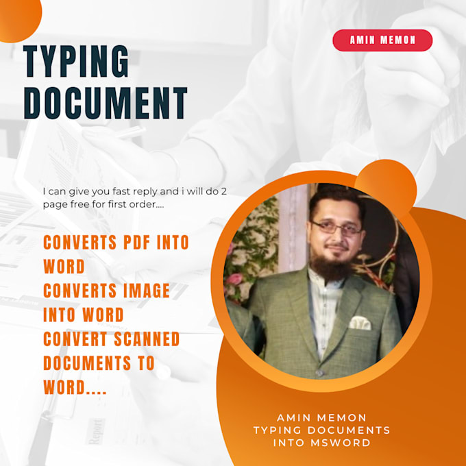 Do accurate document typing and and provide you best service by ...