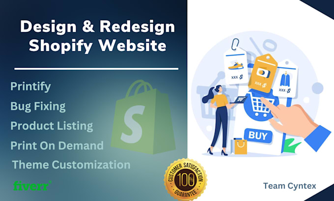 Design shopify website, redesign shopify website, dropshipping shopify ...