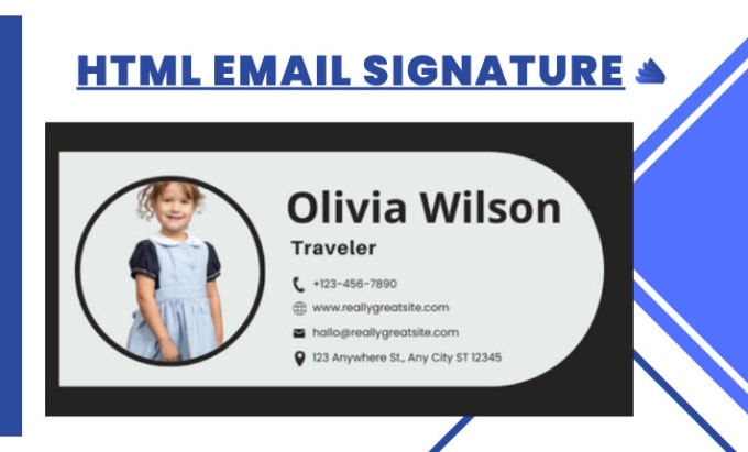 Design clickable html email signature , email signature html by ...