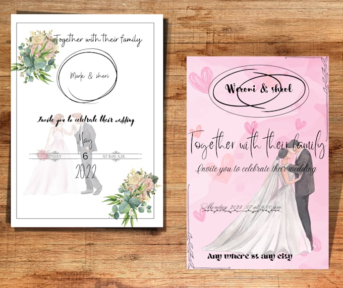 Design any invitation cards and birthday cards by Jinsuuds | Fiverr