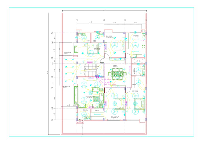 Do electrical design like light and power plan in 2d auto cad by ...
