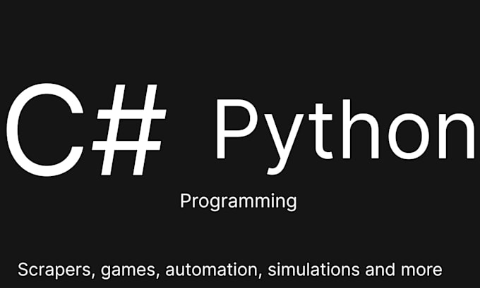 Do csharp and python coding, review, scraping, bots for you by Pop1t1t ...