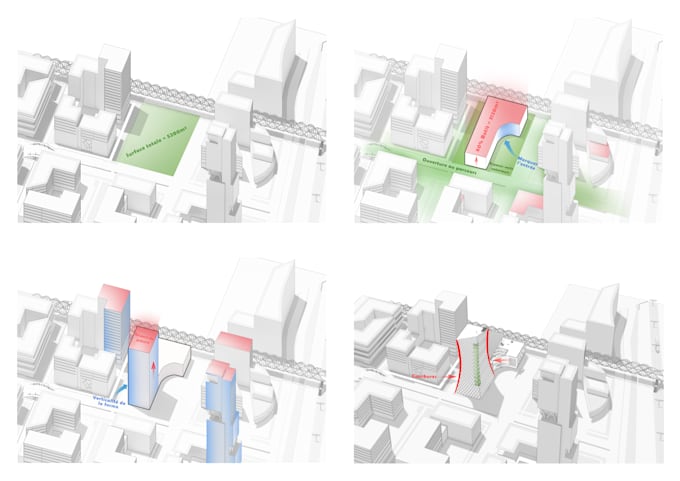 Create an architecture diagrams, site analysis mapping and rendering by ...