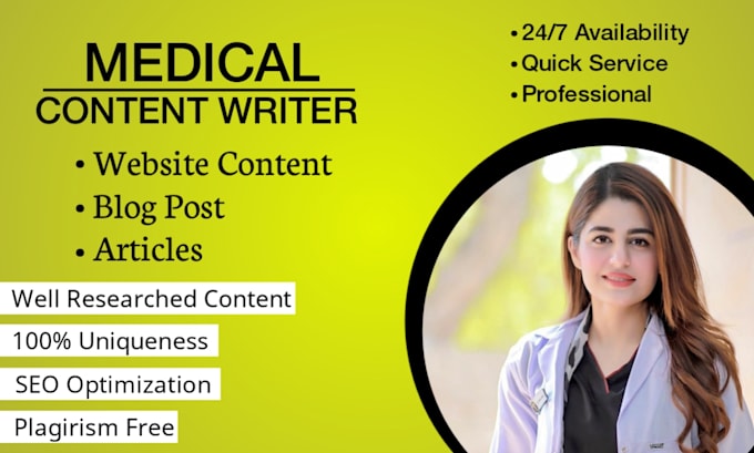 Do seo health, blog, nursing and medical writing by Duafatima948 | Fiverr