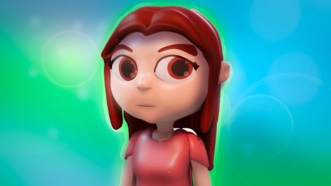 Create a cartoon style model, texturing and rigging by Elusu3d | Fiverr