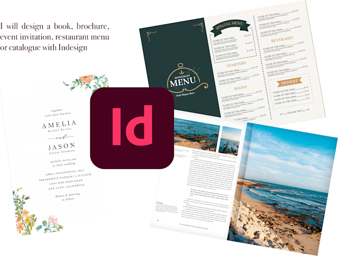 Design a book, brochure, invitation, catalogue, menu in indesign by ...