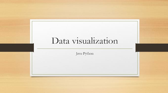 Do data visualization java and python by Devmerryl | Fiverr