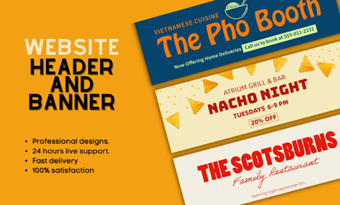 Create you custom banner design for website or youtube by ...