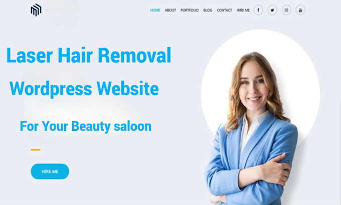 Make a laser hair removal with booking wordpress website by Ratrymirza | Fiverr