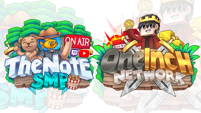 Draw you a minecraft server logo in 1 day by Buffartworks | Fiverr