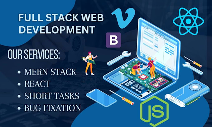 Do Mern Stack Development Using React Js Nodejs And Mongo Db By Blue