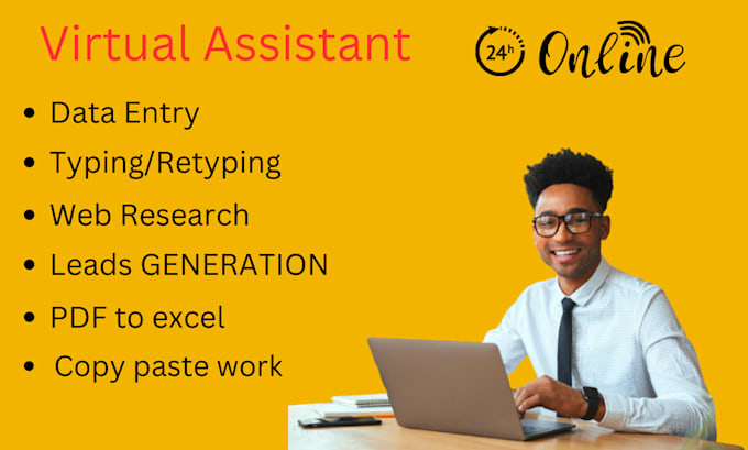 Be your virtual assistant for data entry, copy paste, web research, pdf ...