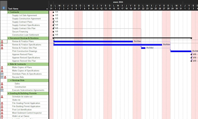 Prepare construction schedule and gantt chart in ms project by ...