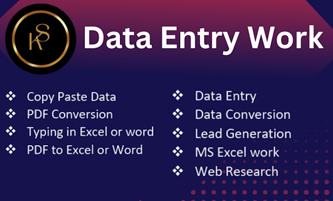 Data entry and extraction, web research, lead generation, email work ...